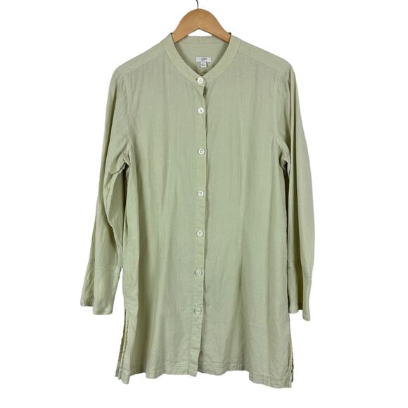 J. Jill | Tops | J Jill Womens Linen Blend Tunic Button Front Sz Large ...